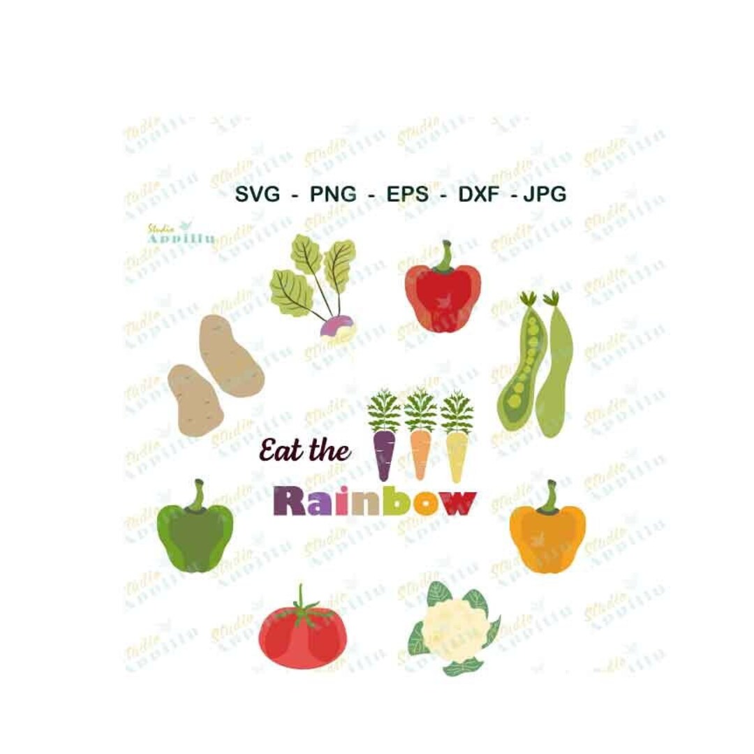 Garden Vegetable SVG I Produce SVG I Colorful Produce SVG File I ...