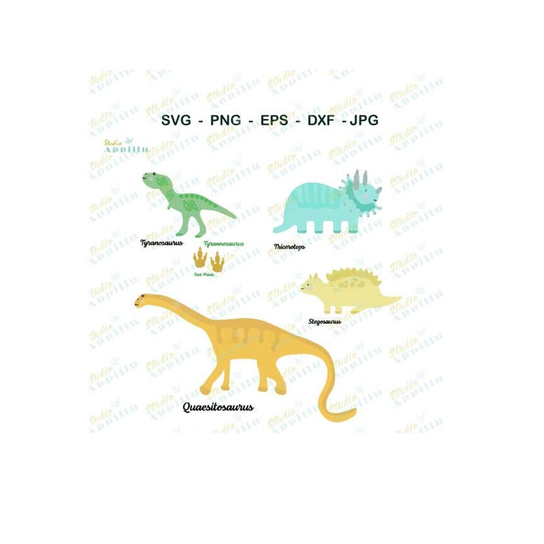 Dinosaur Bundle SVG I Dinosaur Clip Art I Dinosaur Bundle Vector Art I ...