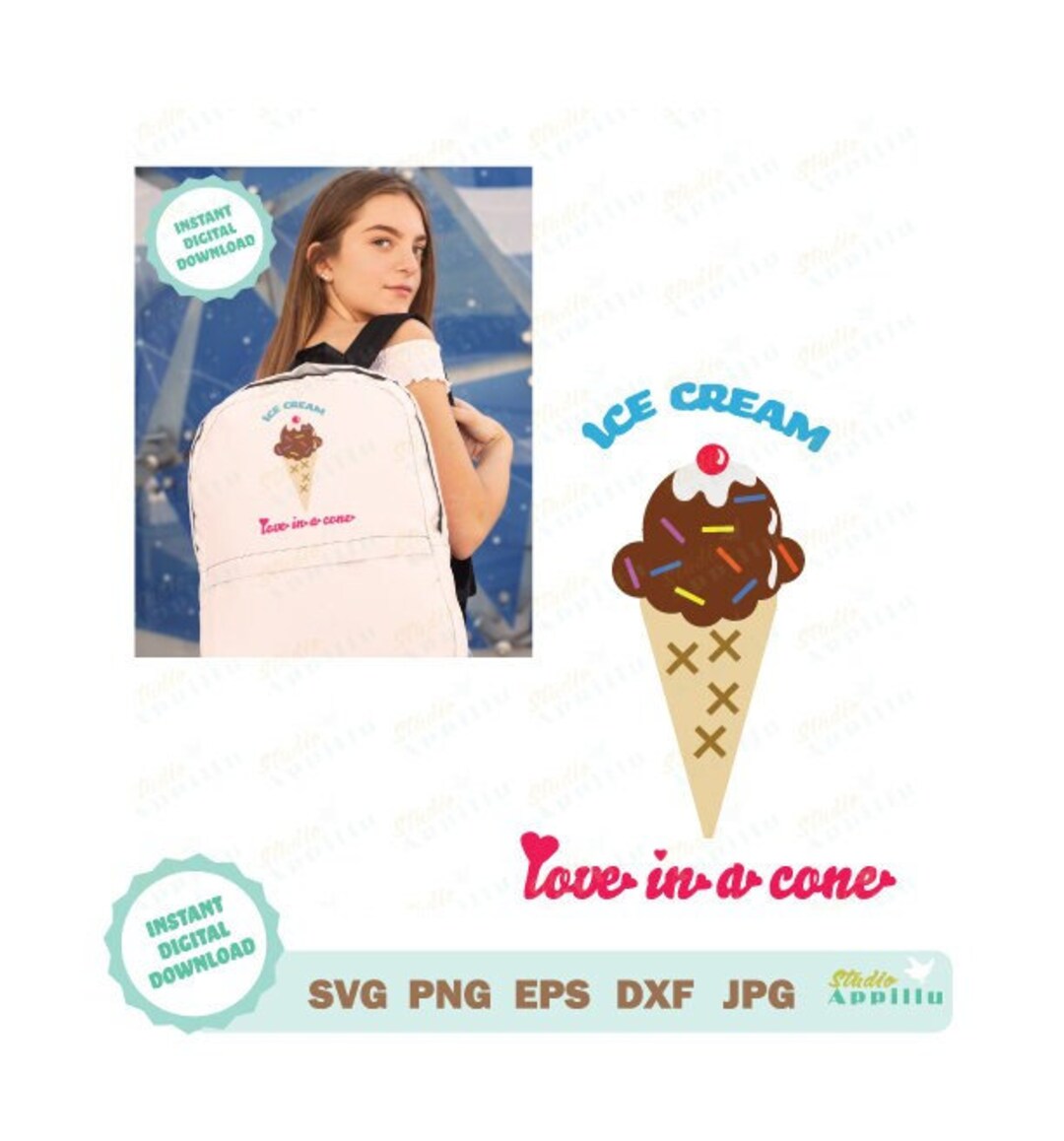Ice Cream Svg Cut Files I Ice Cream Cone Svg I Chocolate Ice Cream With