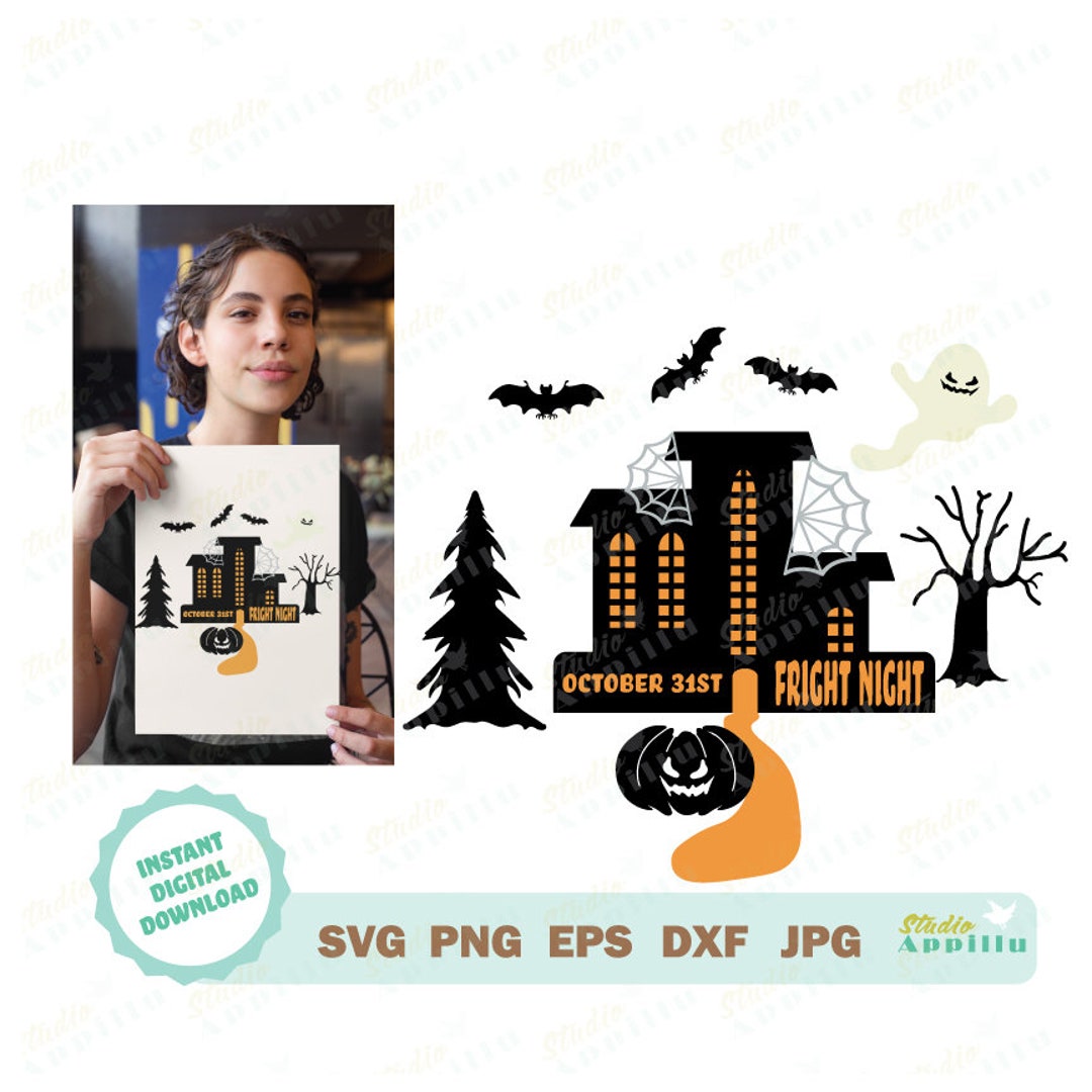 Halloween Svg, Haunted House Svg, Haunted House Clipart, Halloween ...