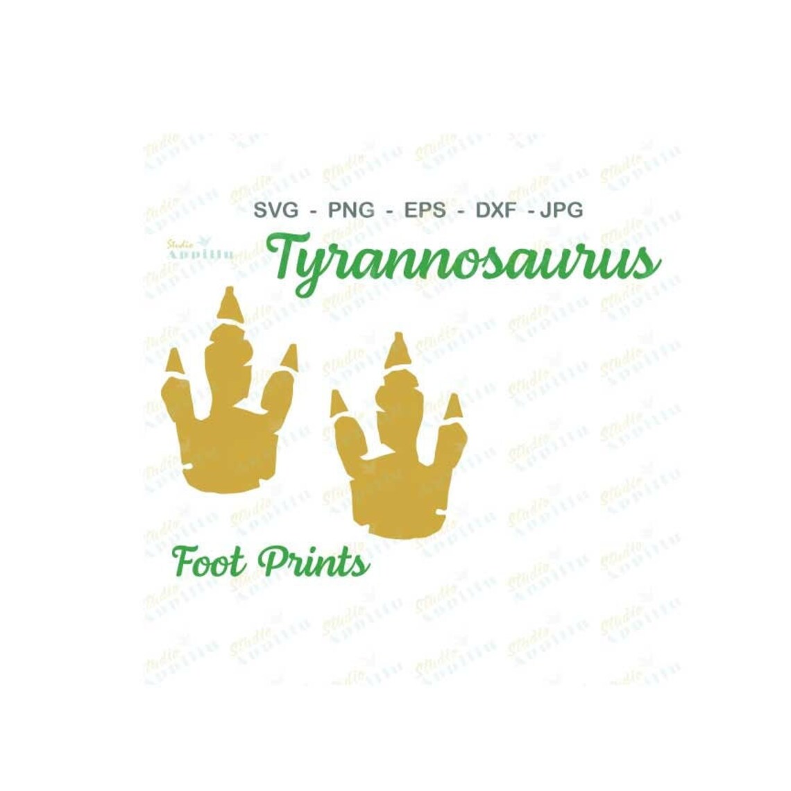 Dinosaur SVG I Dinosaur Clip Art I Dinosaur Foot Print Vector Art I ...