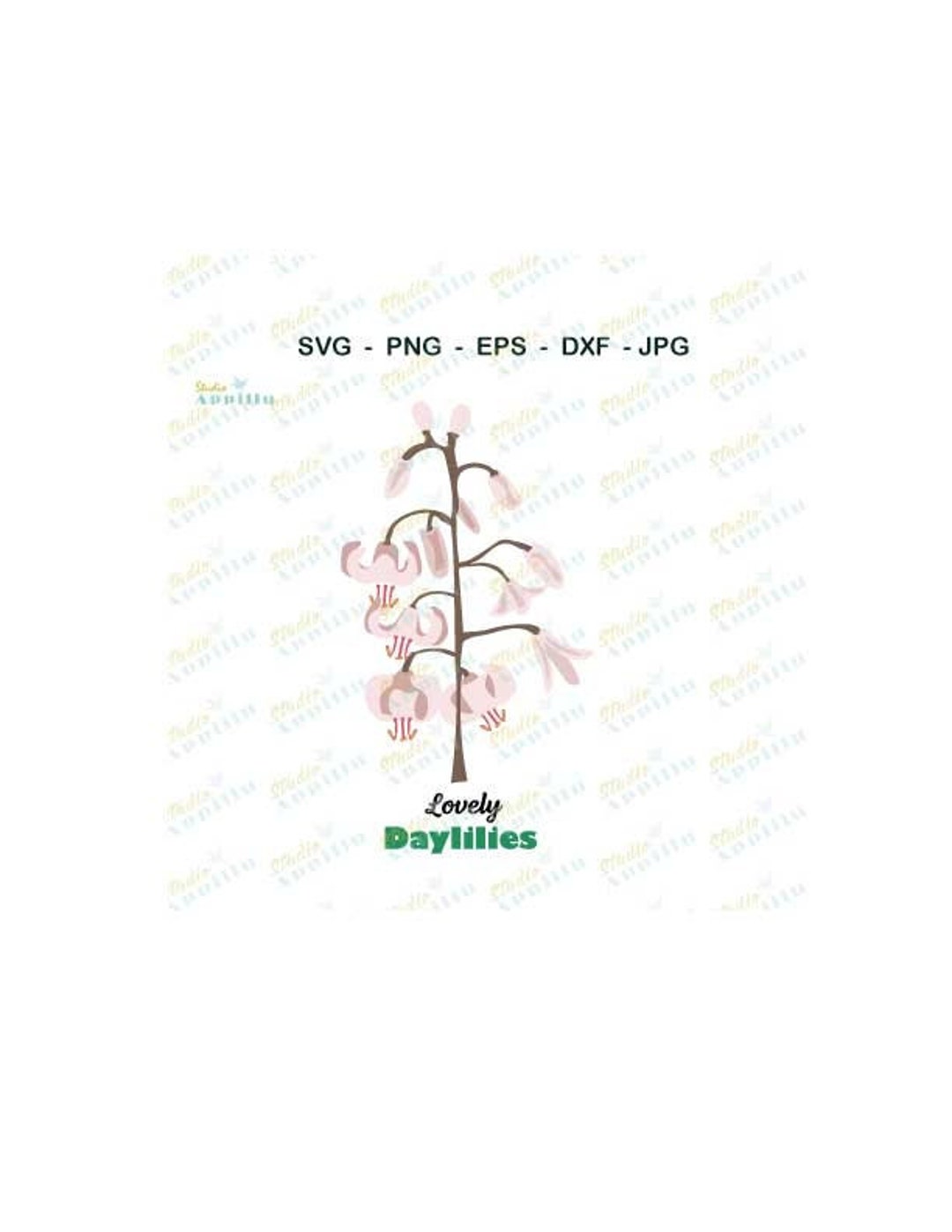 Flower SVG, Lilly SVG, Lilly Flower SVG File, Lilly Vector Art, Lilly ...
