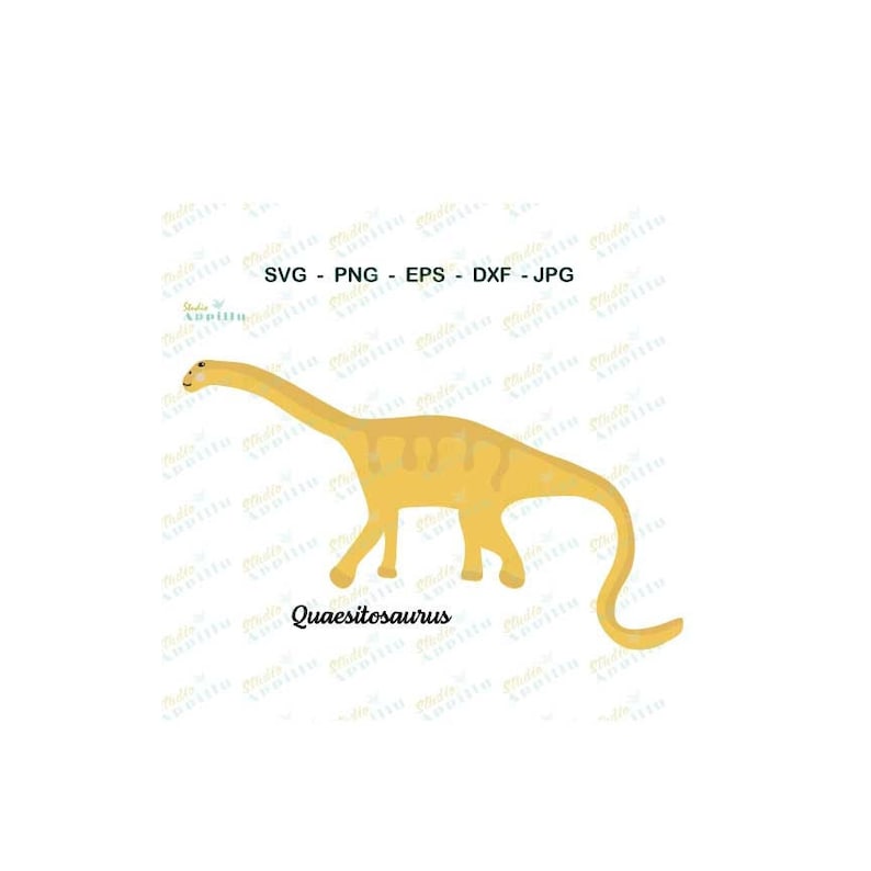 Dinosaur SVG I Dinosaur Clip Art I Quaesitosaurus Vector Art I Dinosaur ...