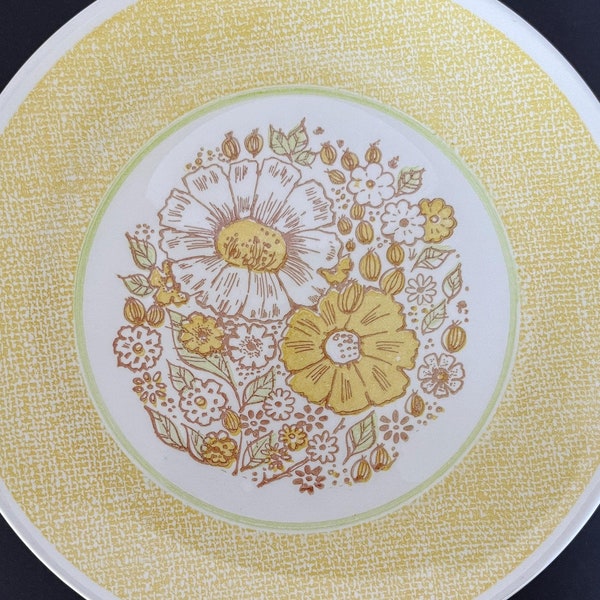 Yellow Floral Plates - Etsy