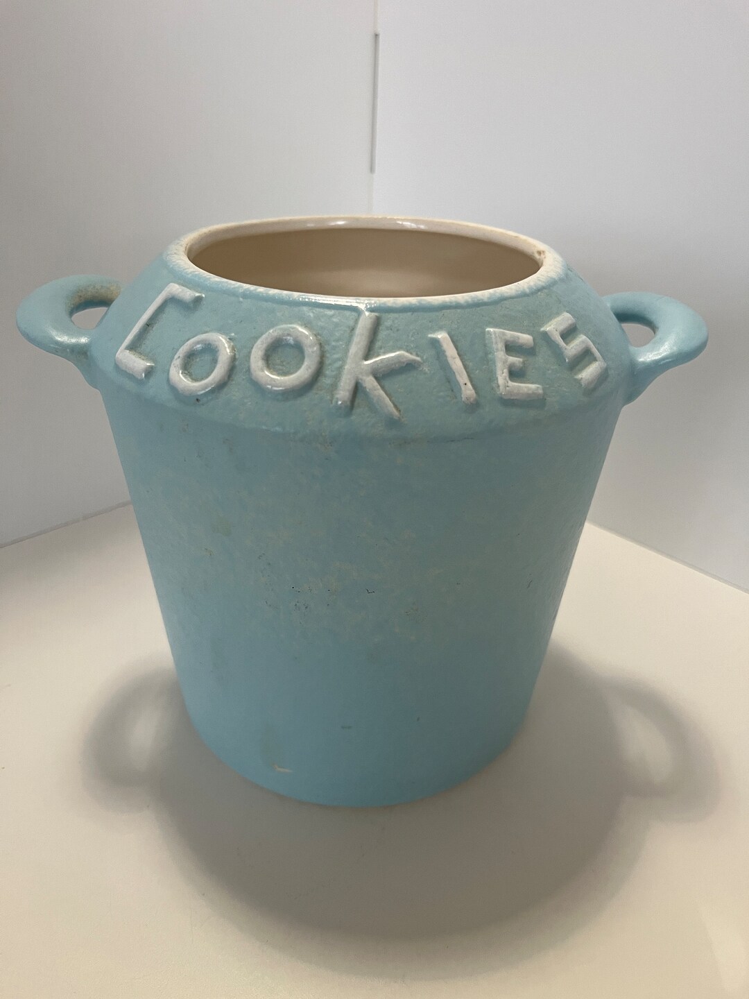 Hull USA Heritageware Blue Cookie Jar/no Lid/hull Pottery/made in the ...