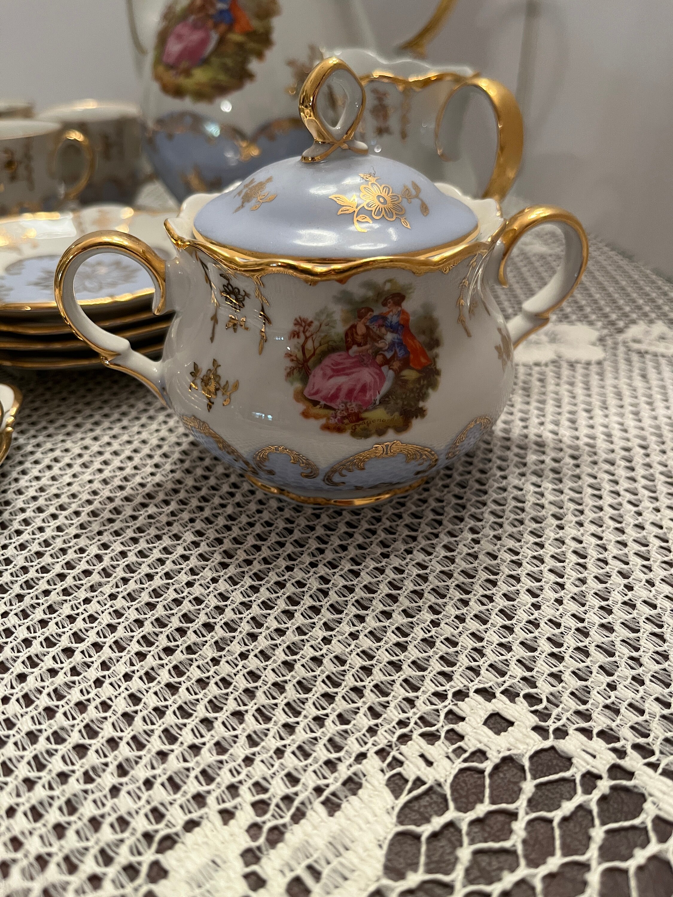 Vintage Zeh Scherzer 19-piece Tea Set/made in Bavaria Germany/vintage ...