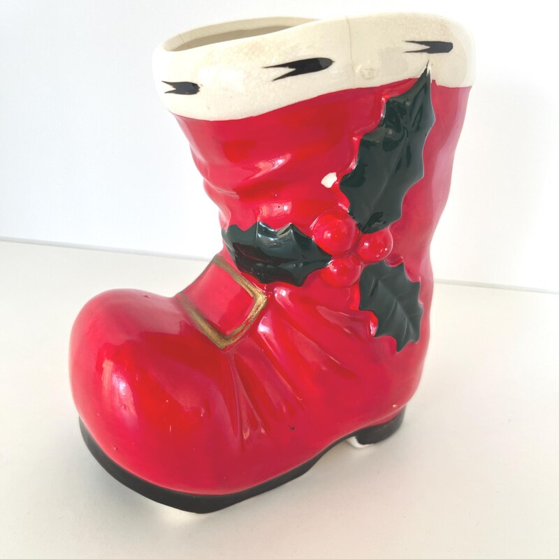 Santa Boot Vase - Etsy