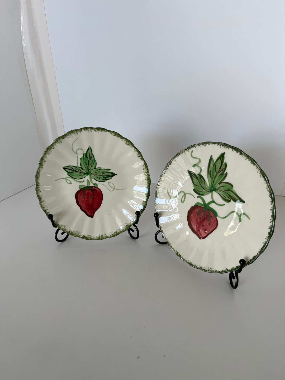 Vintage Blue Ridge Southern Potteries Wild Strawberry Hand Painted 6 ...