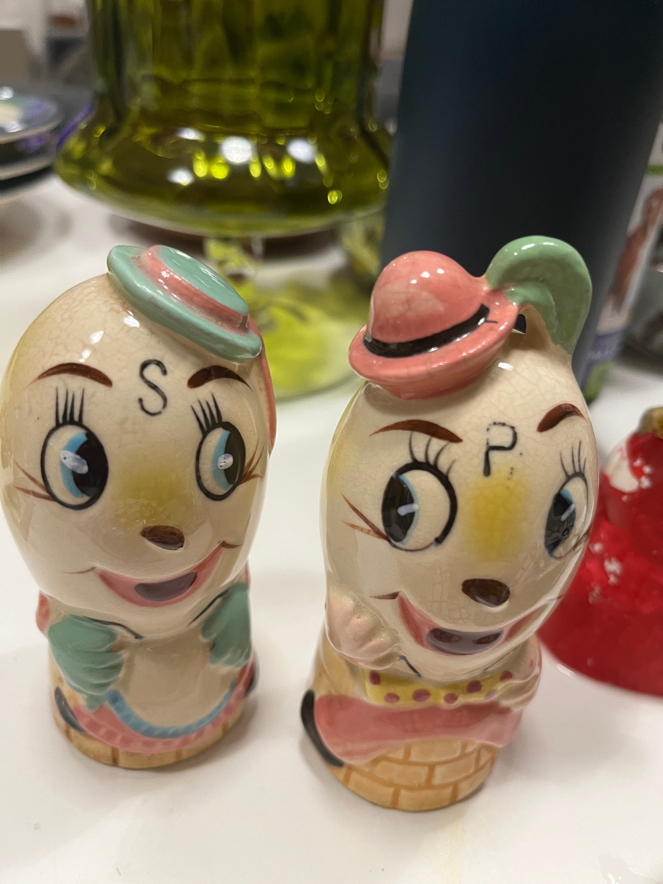 Vintage Humpty Dumpty Salt and Pepper Shakers/kitschy/mcm/enesco Mr ...