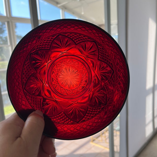 Vintage Red Glass - Etsy