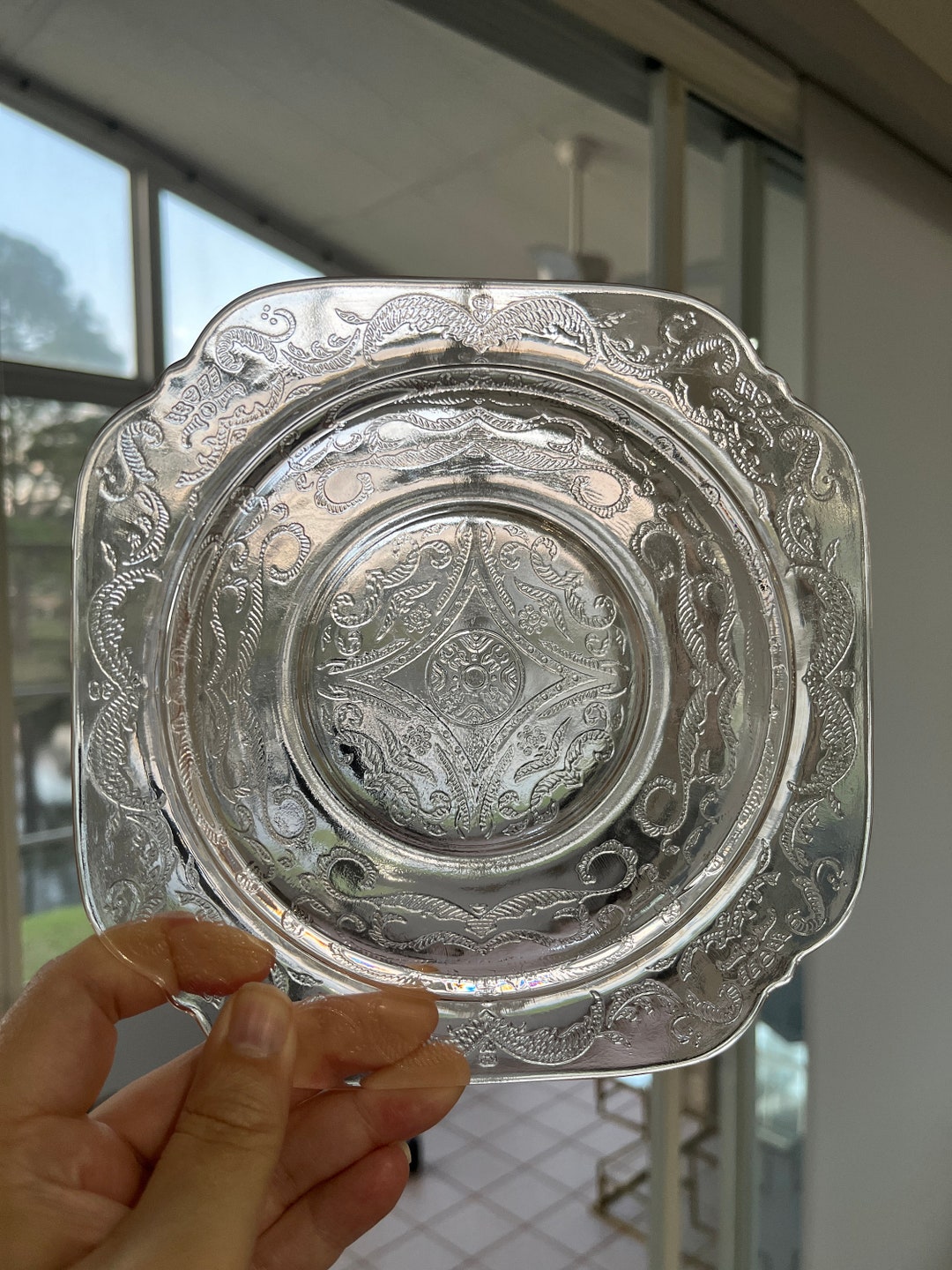 Vintage Madrid Pattern Glass Candy Bowl by Federal Glass/pink ...