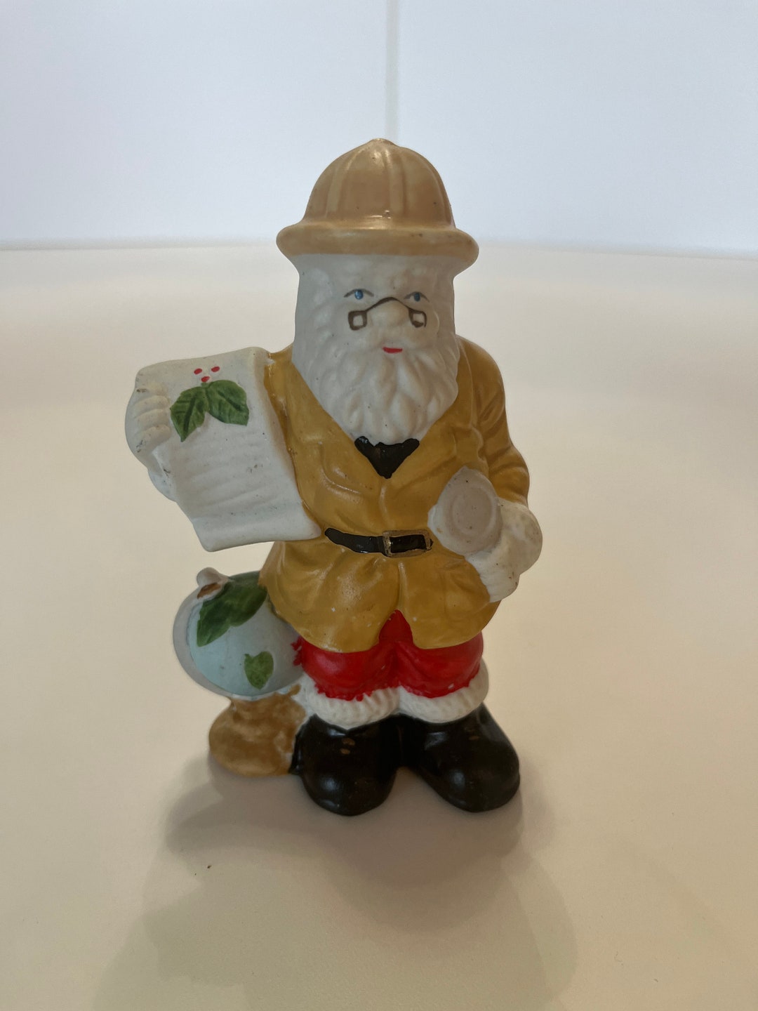 Explorer Santa Porcelain Figurine/1980s/iob/vintage Christmas Figurine ...