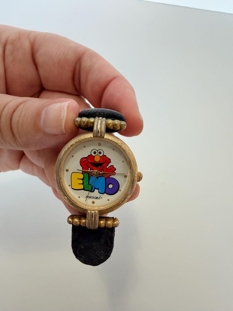 Vintage Sesame Street ELMO Wristwatch Face by Fantasma/womans or Child ...