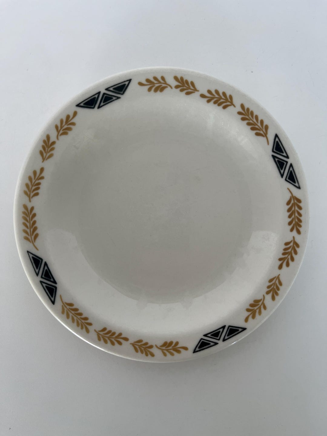 Vintage Homer Laughlin HLC814 Black Triangles & Gold Swag Dish/mid ...