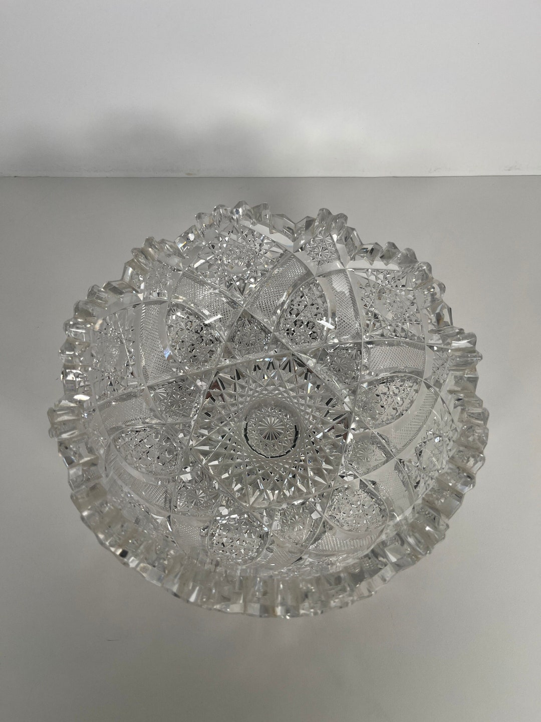 Antique American Brillant Period Crystal Cut 7'' Bowl/abp Bowl ...