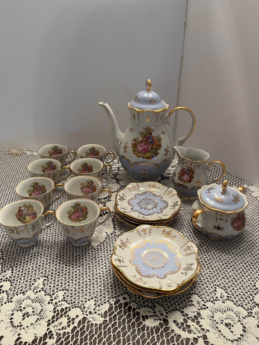 Vintage Zeh Scherzer 19-piece Tea Set/made in Bavaria Germany/vintage ...