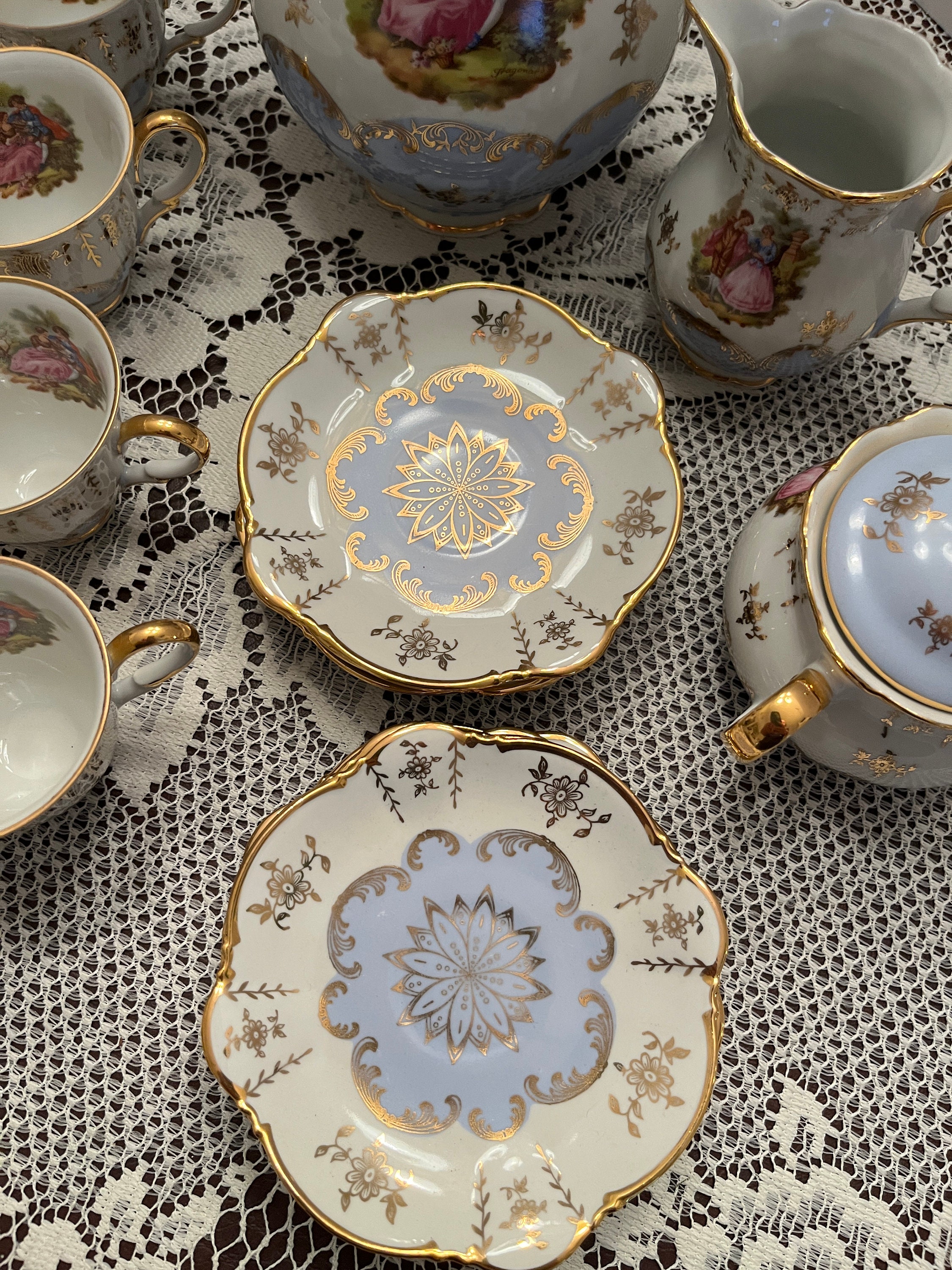 Vintage Zeh Scherzer 19-piece Tea Set/made in Bavaria Germany/vintage ...
