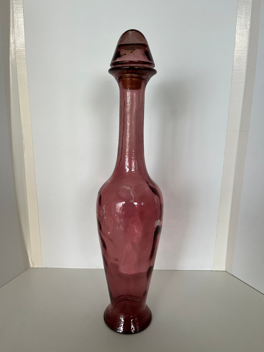 Amethyst or Purple Decanter/genie Bottle/made in Spain/19 Tall With ...