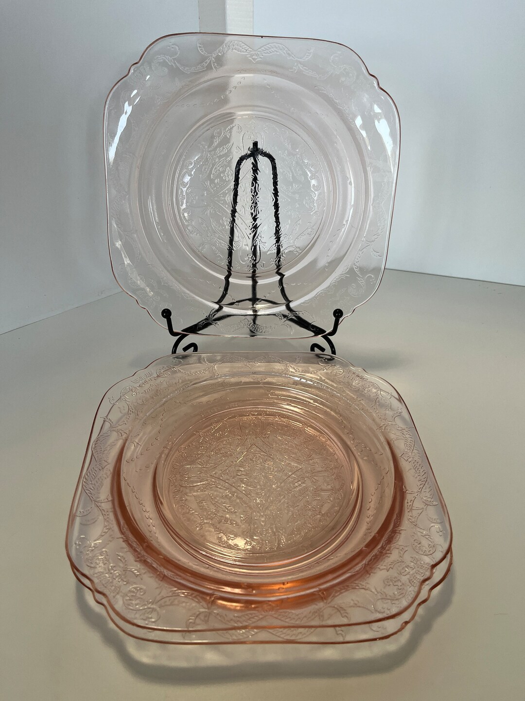 Set of 3/recollection Pink Salad Plates by Indiana Glass/madrid Pink ...