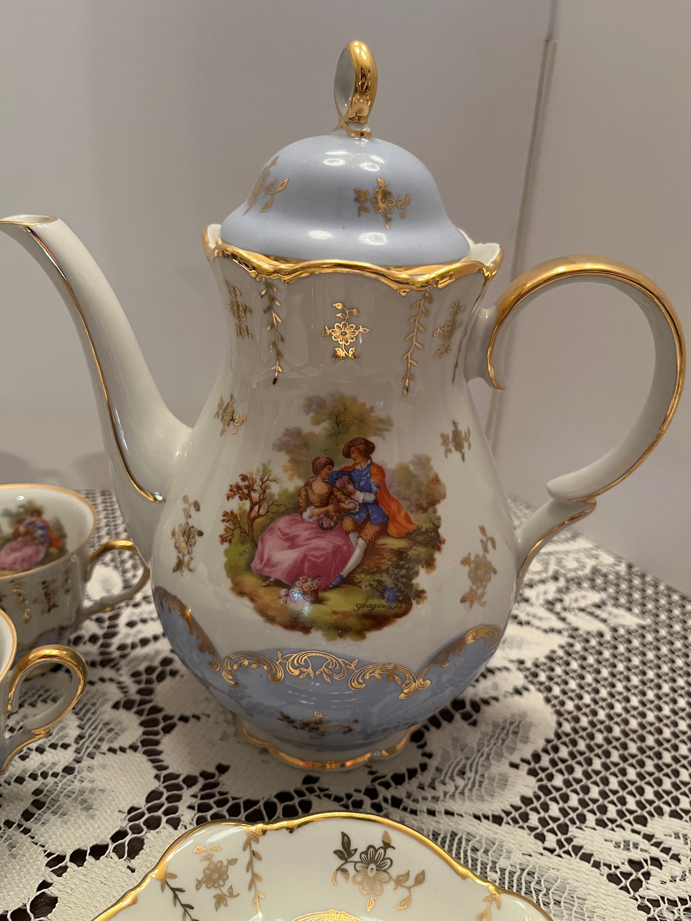 Vintage Zeh Scherzer 19-piece Tea Set/made in Bavaria Germany/vintage ...