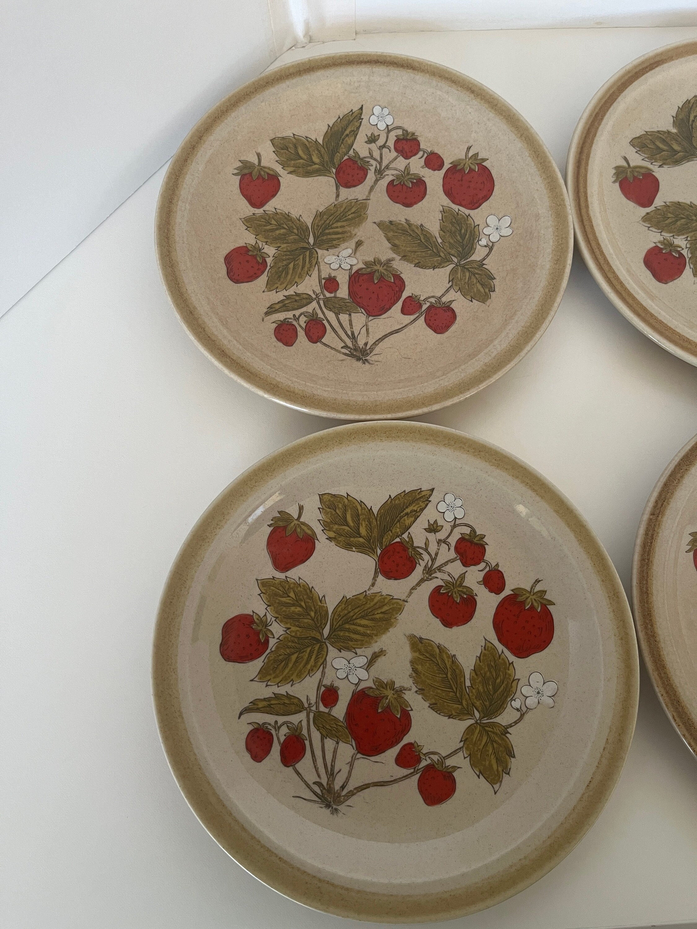 Set of 2/vintage Strawberry Stoneware Plates by Country Living ...