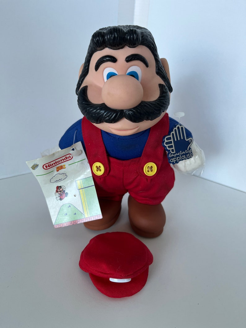 Vintage Super Mario Bros Doll Nintendo1980s Toysmario Plush Dollnintendo Dollmade By