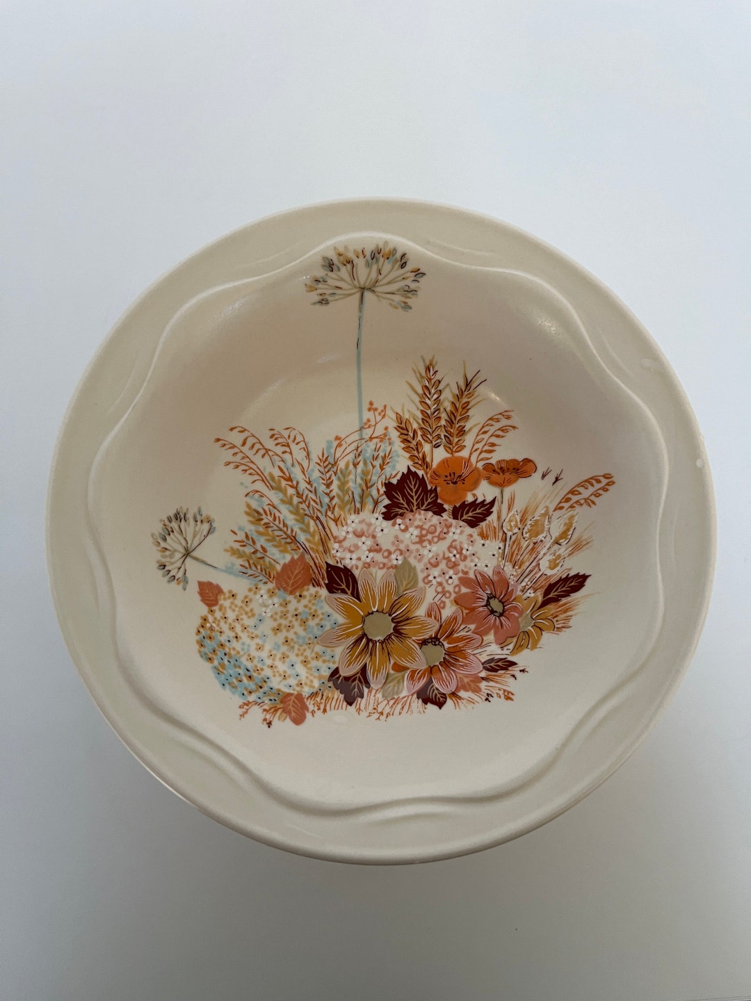 Vintage Poole Pottery Summer Glory Rimmed Dessert Bowl/made in England ...