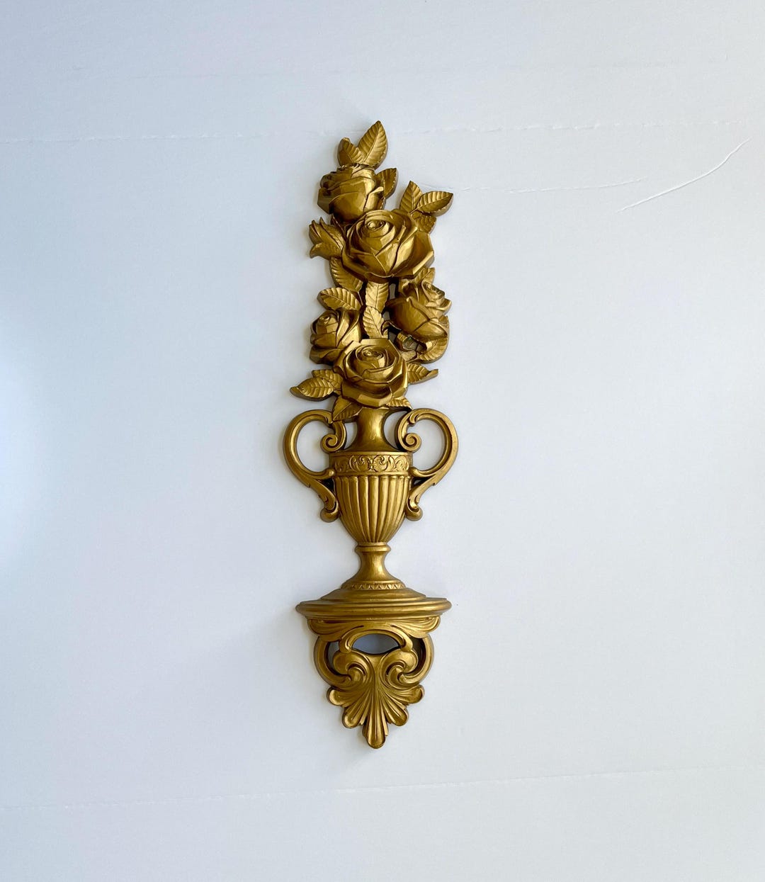 Vintage Syroco Gold Resin Flower Wall Hanging Decor/syroco Wall Art ...