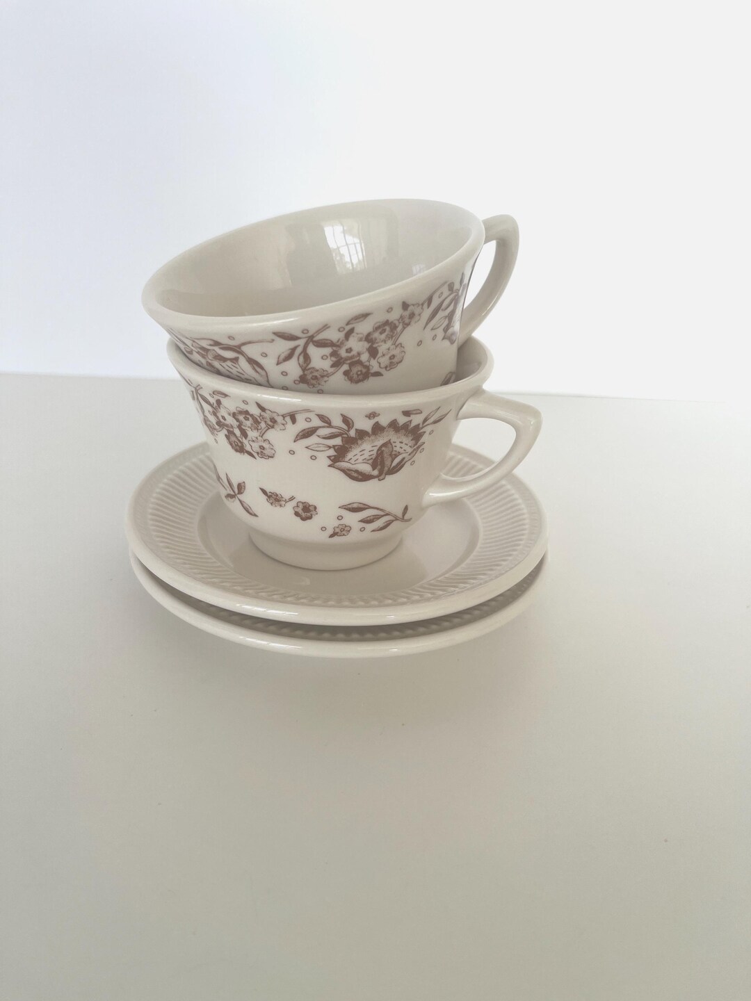 Set of 2 Syracuse China Teacup and Saucer Sets/roxbury or Mayflower ...