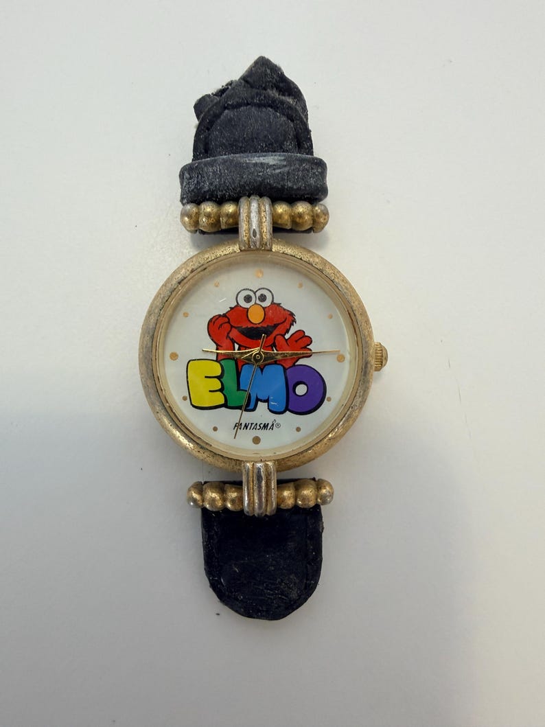 Vintage Sesame Street ELMO Wristwatch Face by Fantasma/womans or Child ...