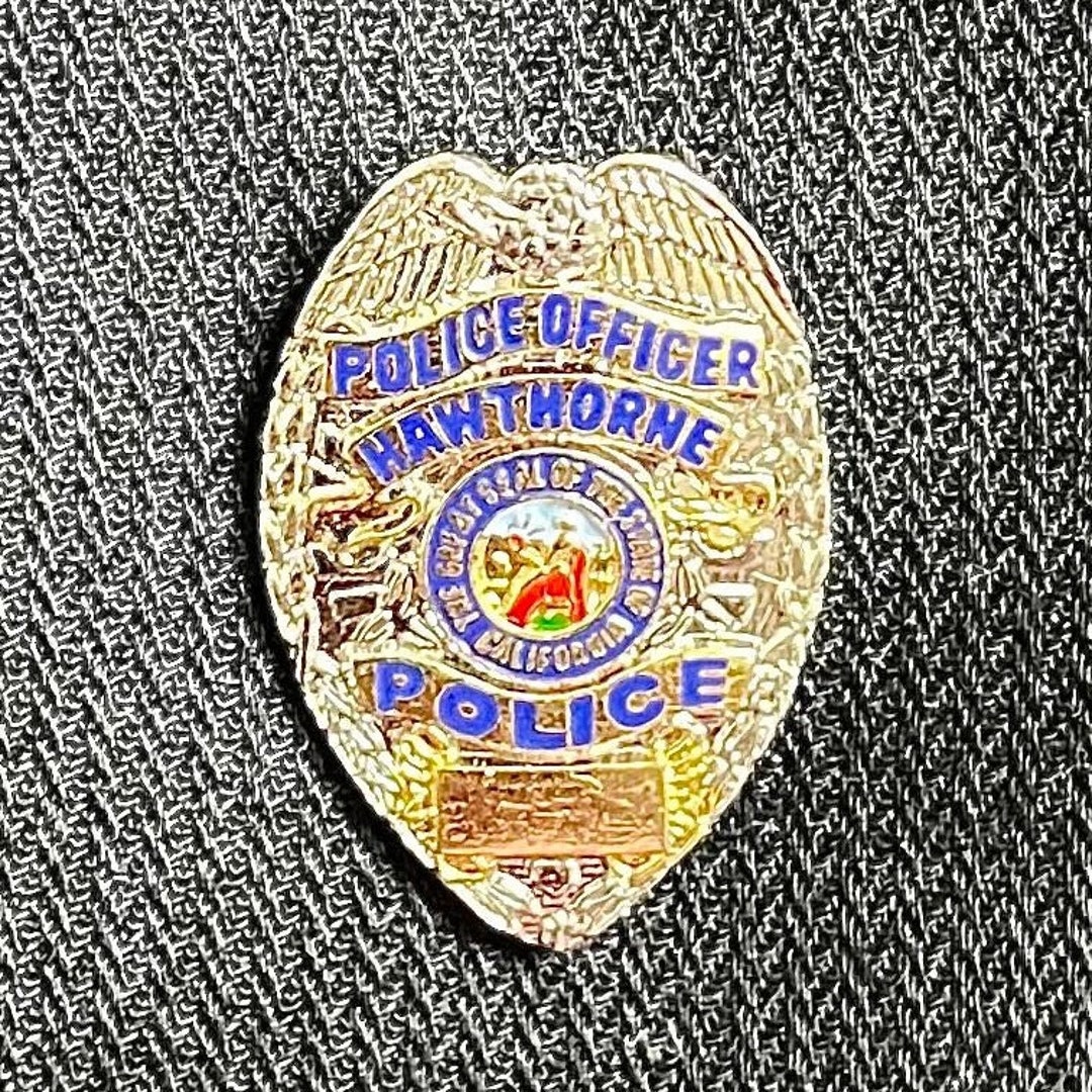 Vintage Hawthorne Police Officer Badge-pin 1980s Lapel Pin Vintage Pins ...