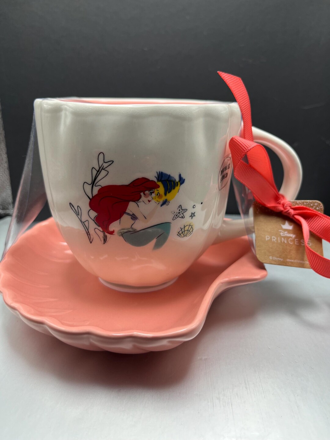 Ariel Disney Princess Under the Sea Mug Set by Rae Dunn Pink With ...