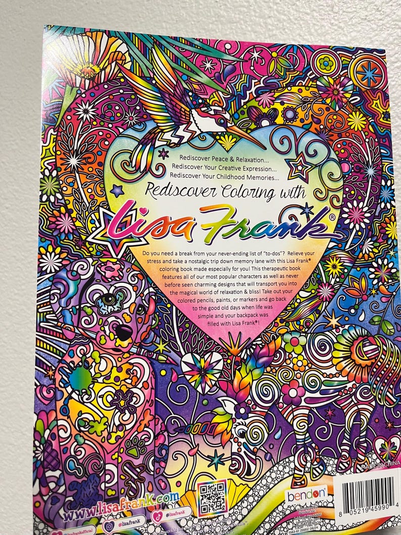 Lisa Frank Coloring Book for Adults or Kids New - Etsy