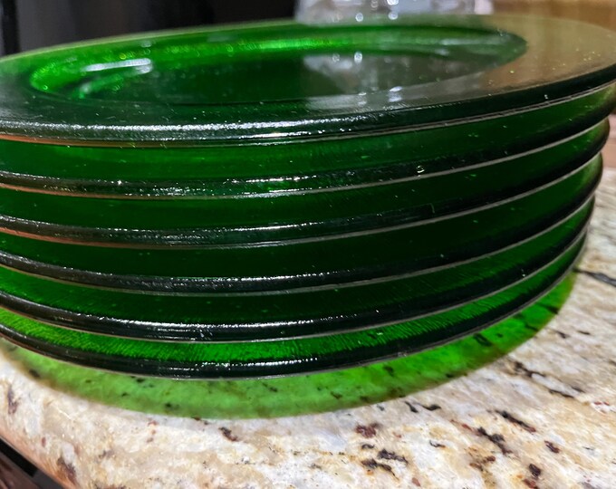 Set 2 Pack Mother Pearl Inlay Charger Plates Green Leaves for Dining ...