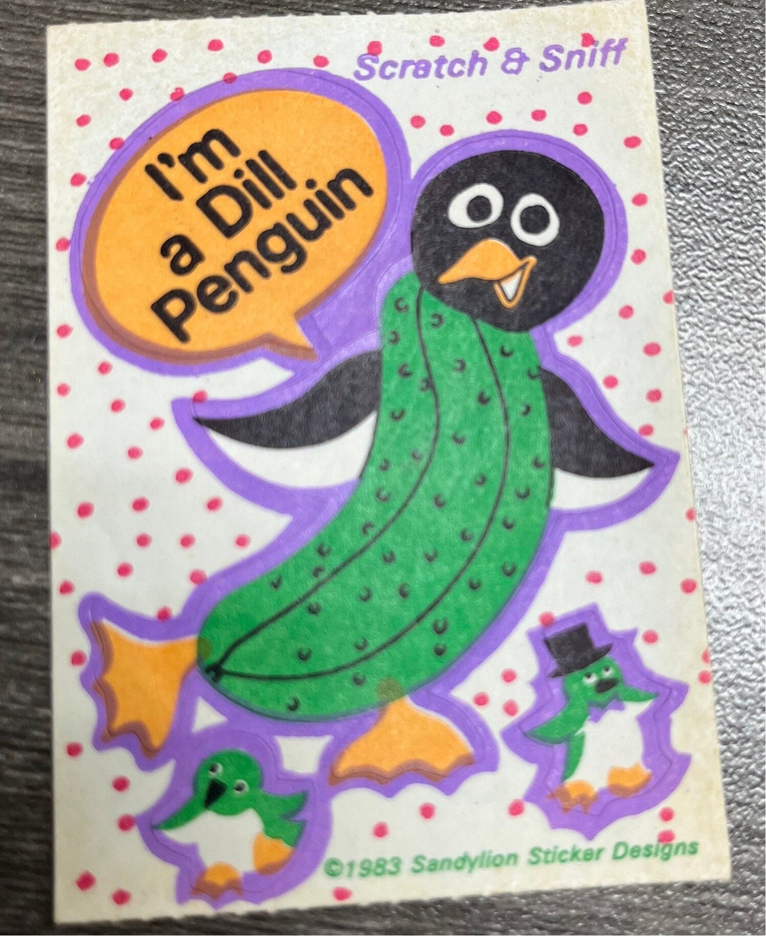 Scratch & Sniff Stickers Vintage Sandy Lion Banana Split and Dill ...