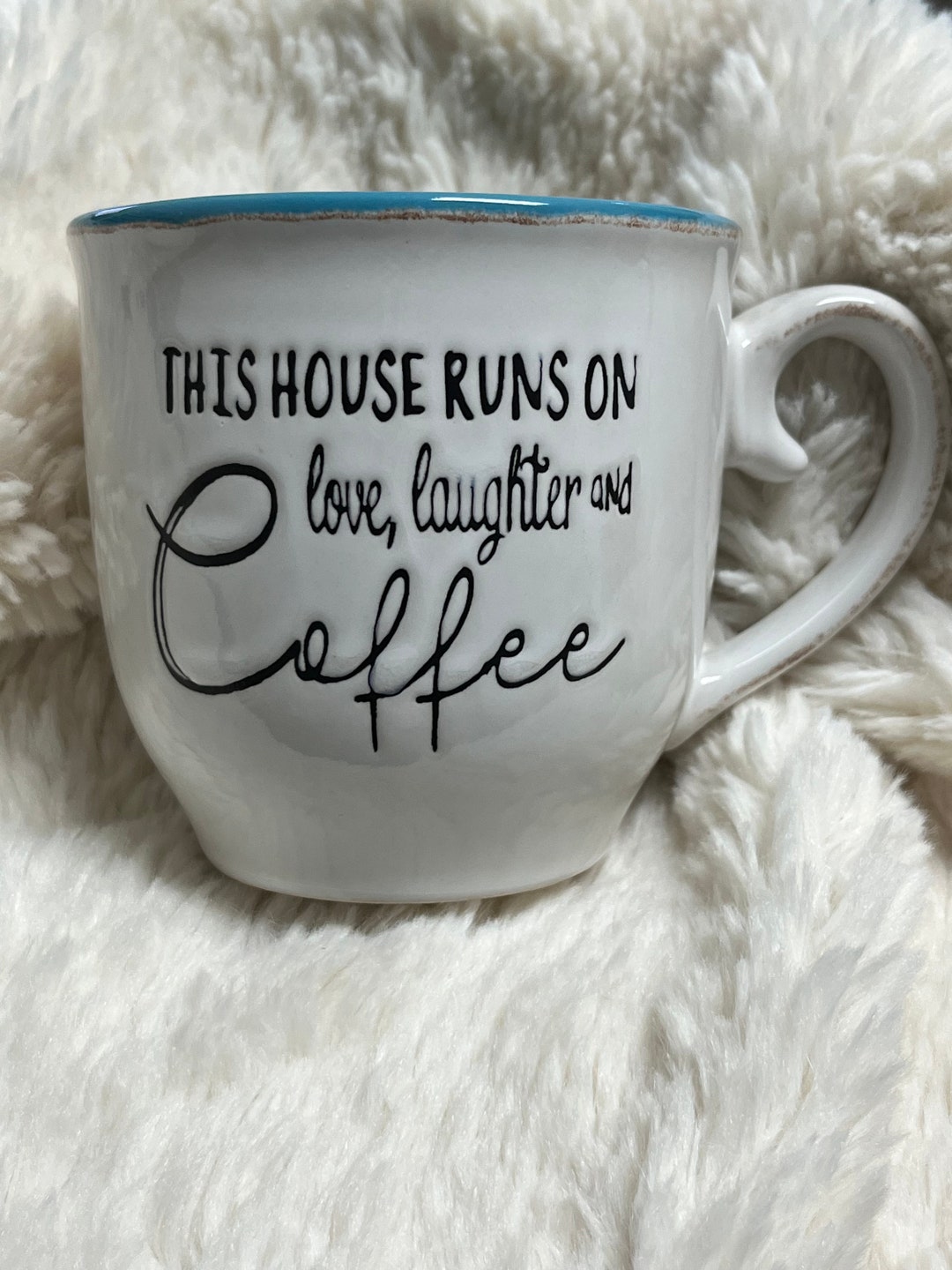 Scentsy Mug Cup This House Runs on Love Laughter & Coffee NO WARMER - Etsy