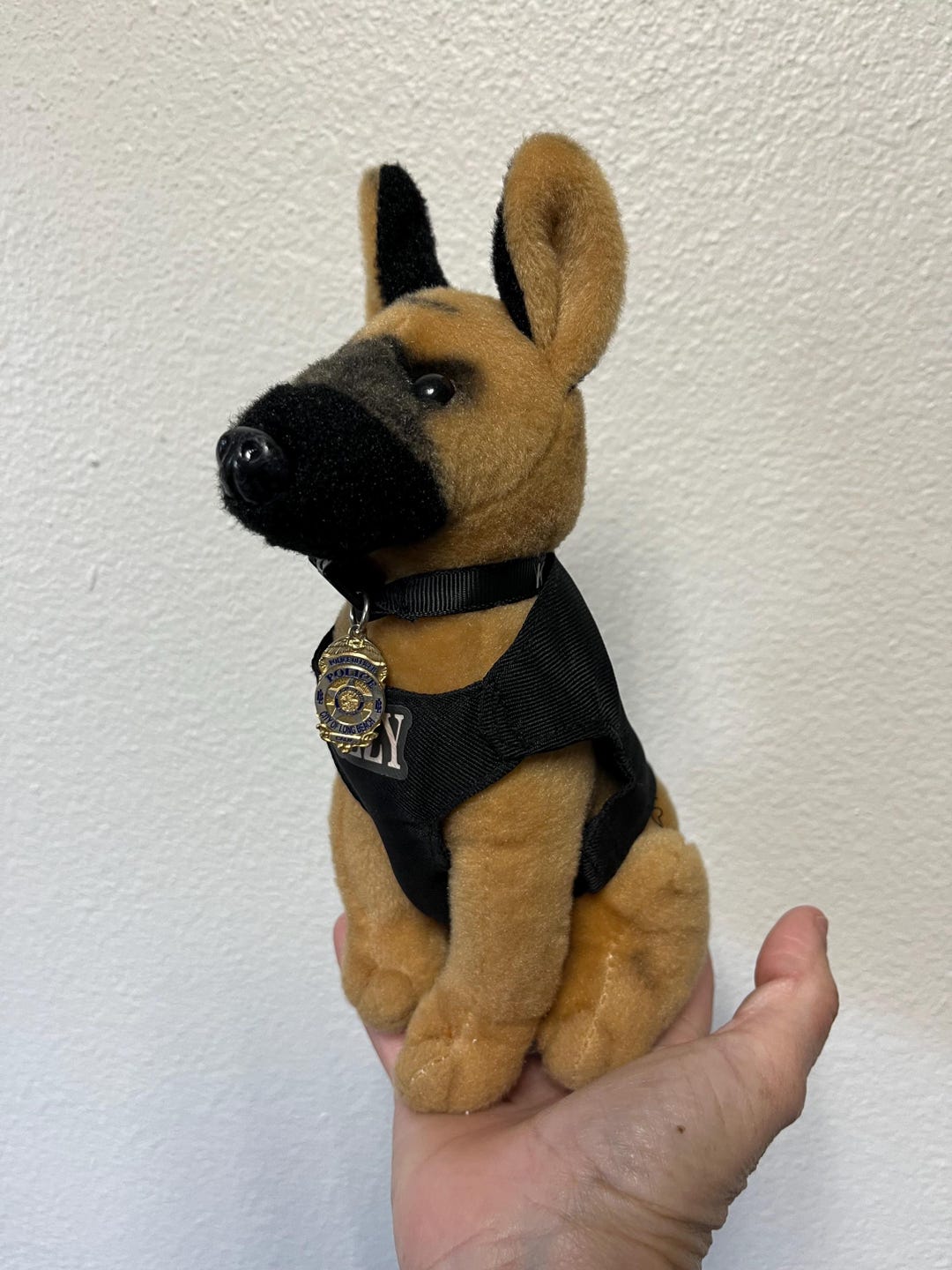 K-9 Plush Dog Small Police Dog Stuffed Animal Real Life Looking Toy ...