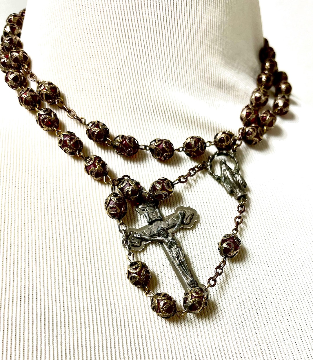 Vintage Italian Rosary Beads Cross Crucifix Roma Italy - Etsy