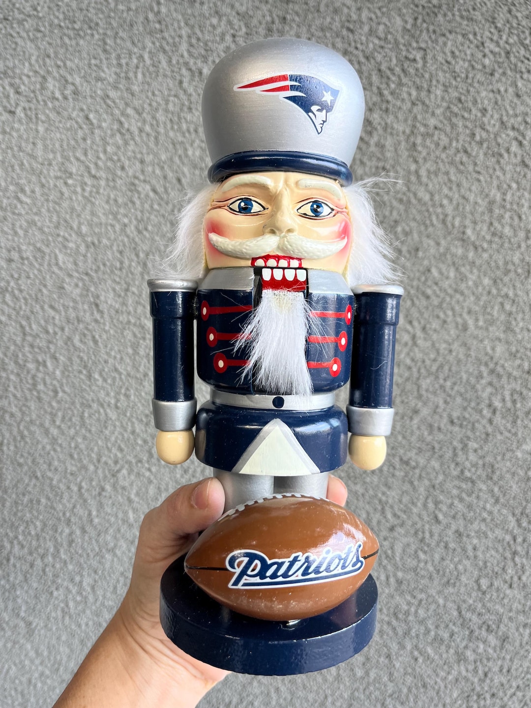 Vintage NFL Patriots Nutcracker IOB Gift Box - Etsy