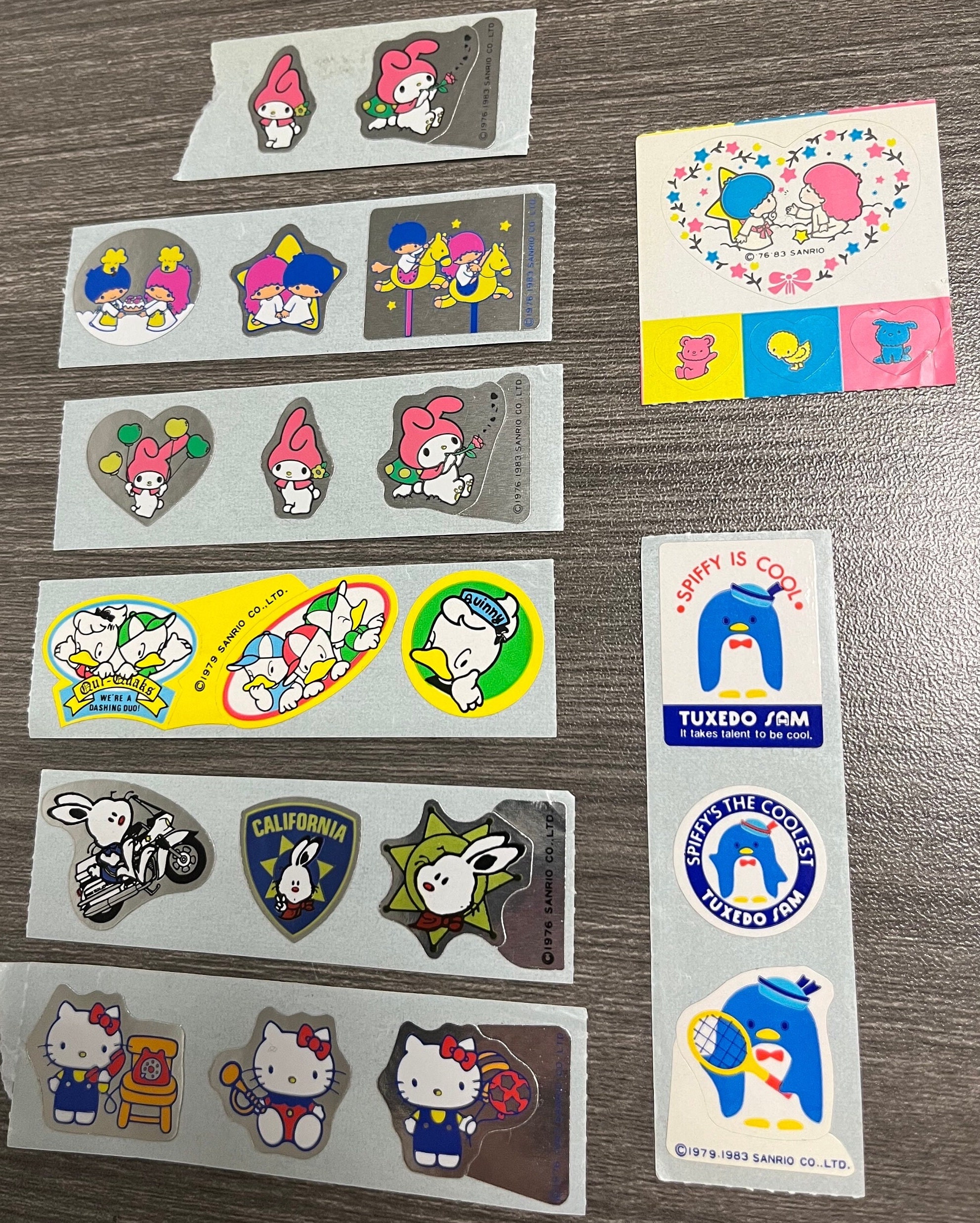 Sanrio 1976 1983 Vintage Stickers you Choose Rare Little Twin Stars My ...