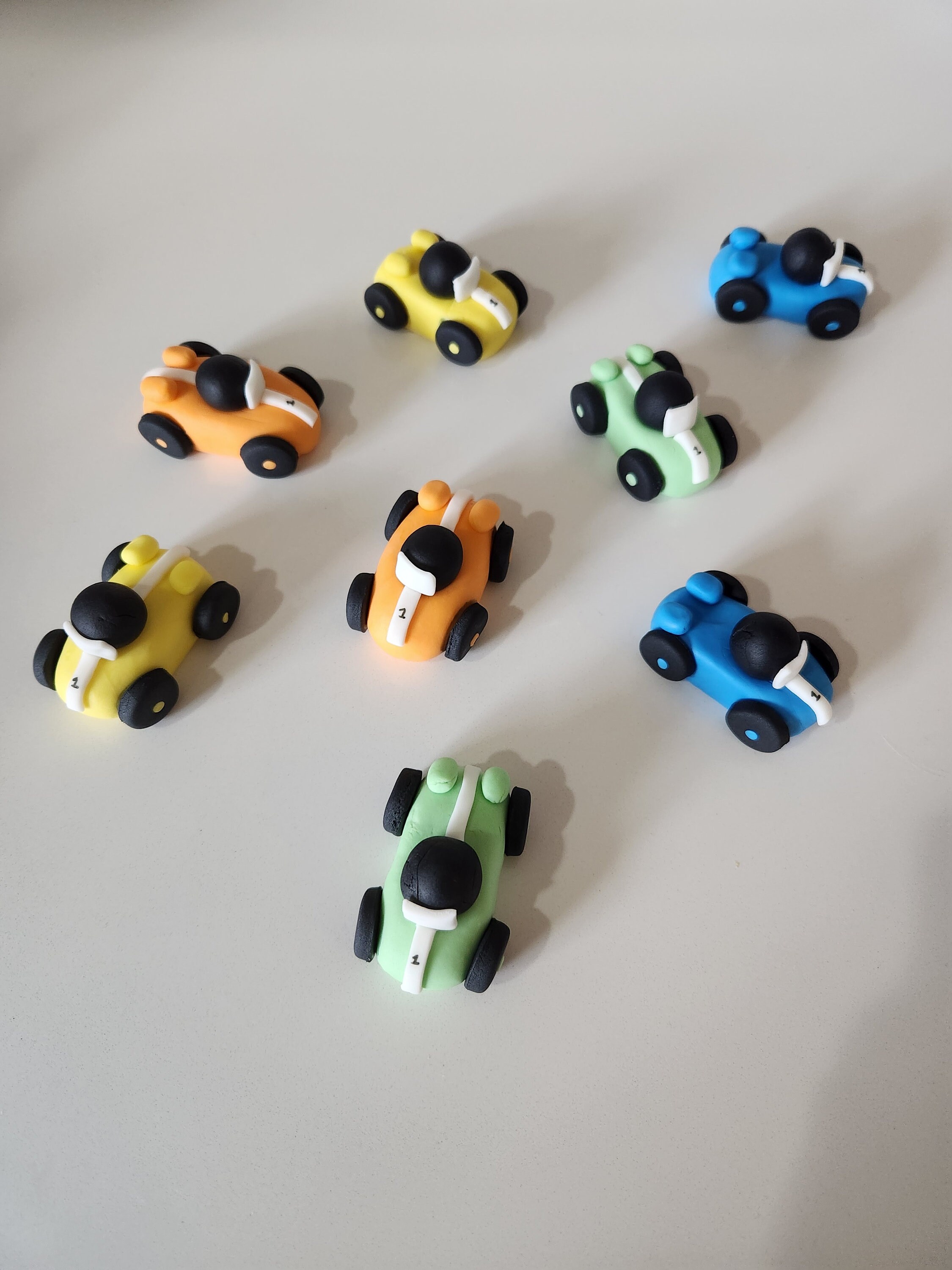 Race Car Theme Fondant Cupcake Toppers Race Car Birthday - Etsy