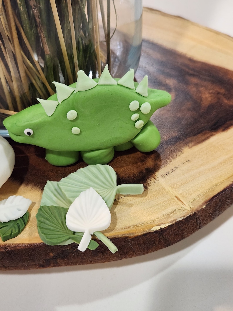 Dinosaur Fondant Cake Topper, Dino Fondant Cake Topper, Dinosaur Themed ...