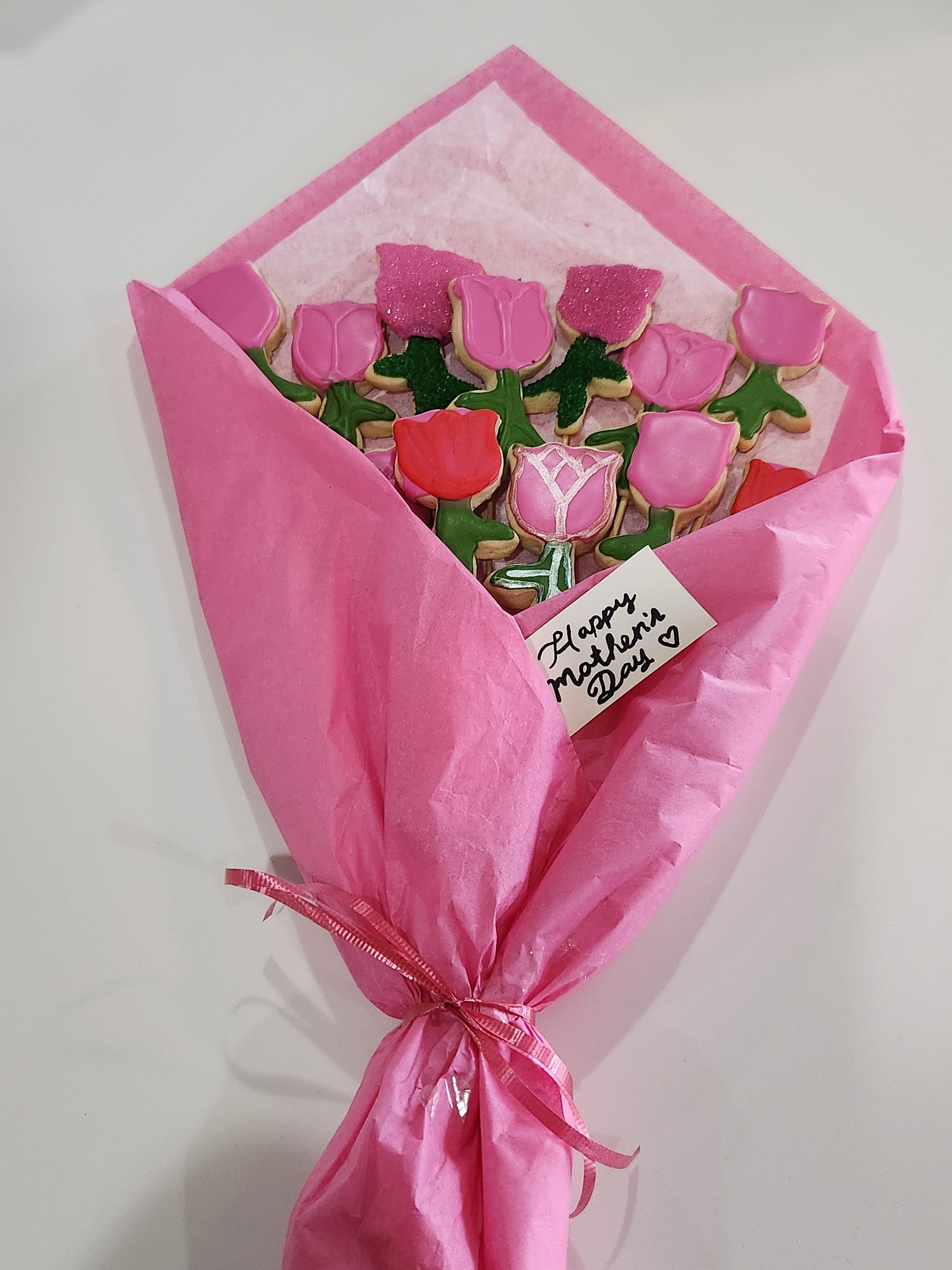 Flower Cookie Bouquet, Floral Cookies, Cookie Bouquet, Tulip Cookies ...