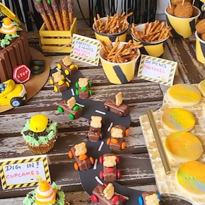 Digger Fondant Cake Topper, Excavator Topper, Dump Truck Topper ...