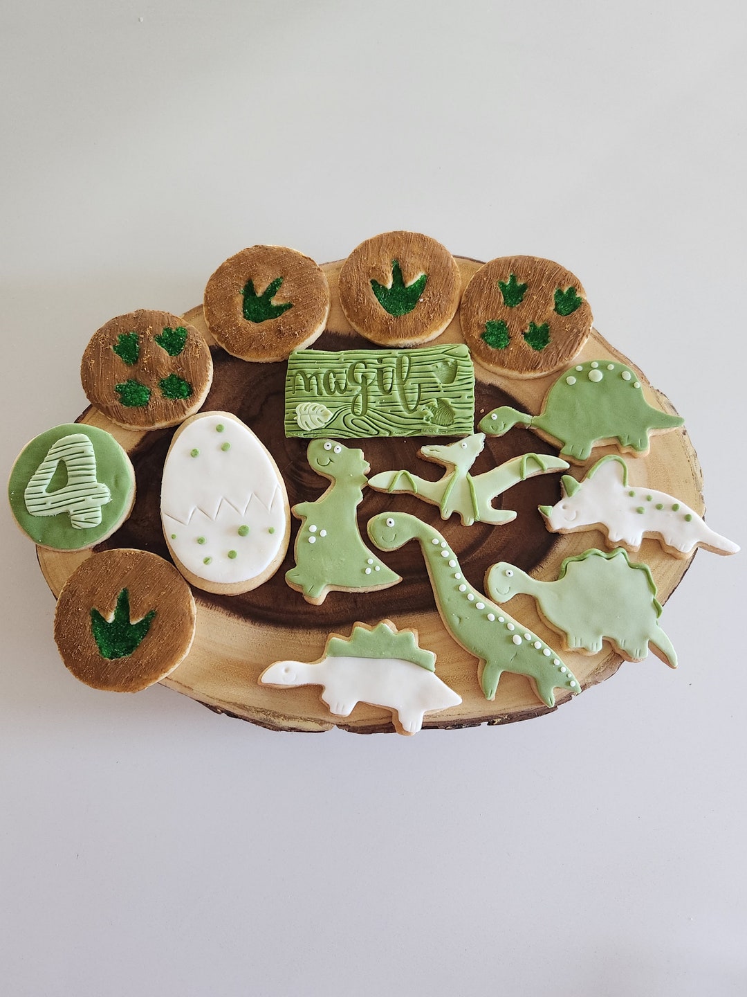 Custom Dinosaur Cookies, Dino Cookies, Dinosaur Birthday, Dino Birthday Cookies, Dinosaur ...
