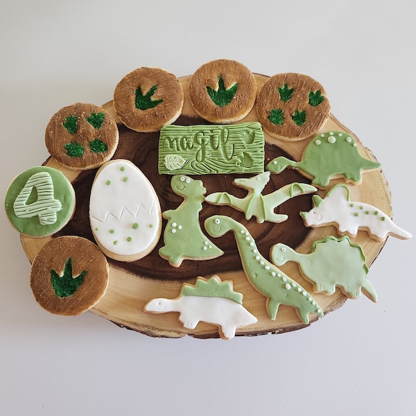 Dinosaur Cookies - Etsy