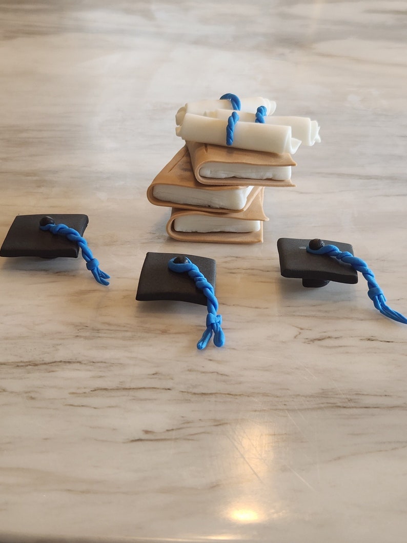 Graduation Cap Fondant Cake Topper, Grad Cap Topper, Graduation Topper ...