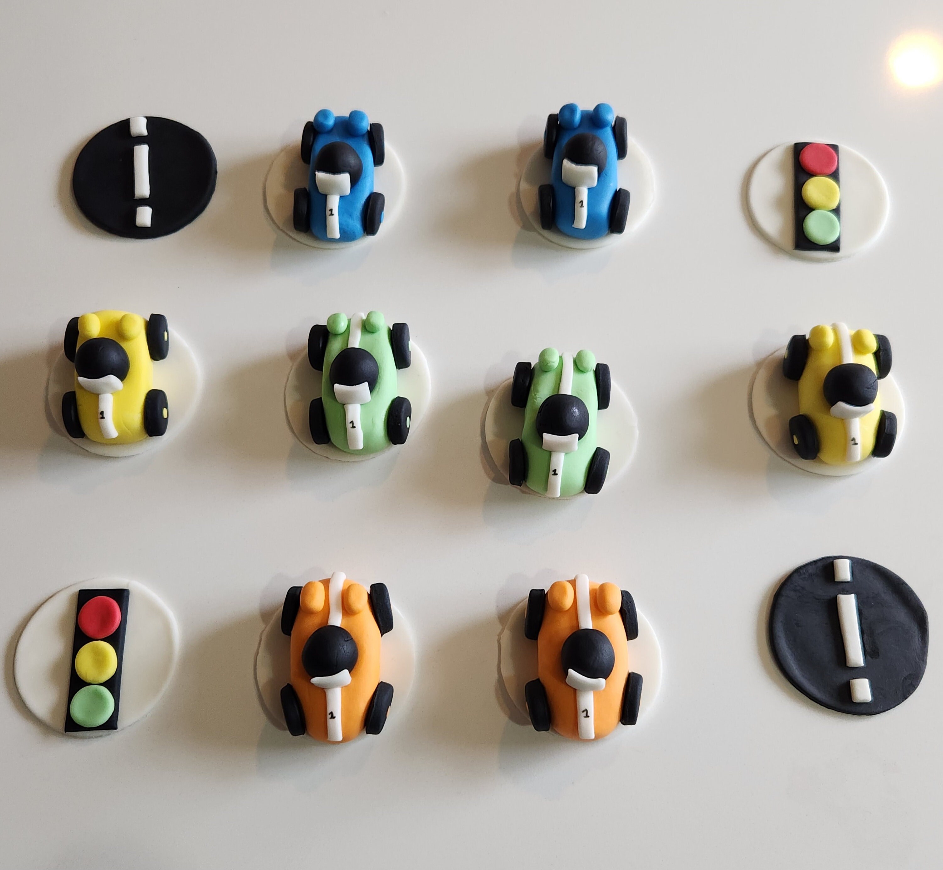 Race Car Theme Fondant Cupcake Toppers Race Car Birthday - Etsy