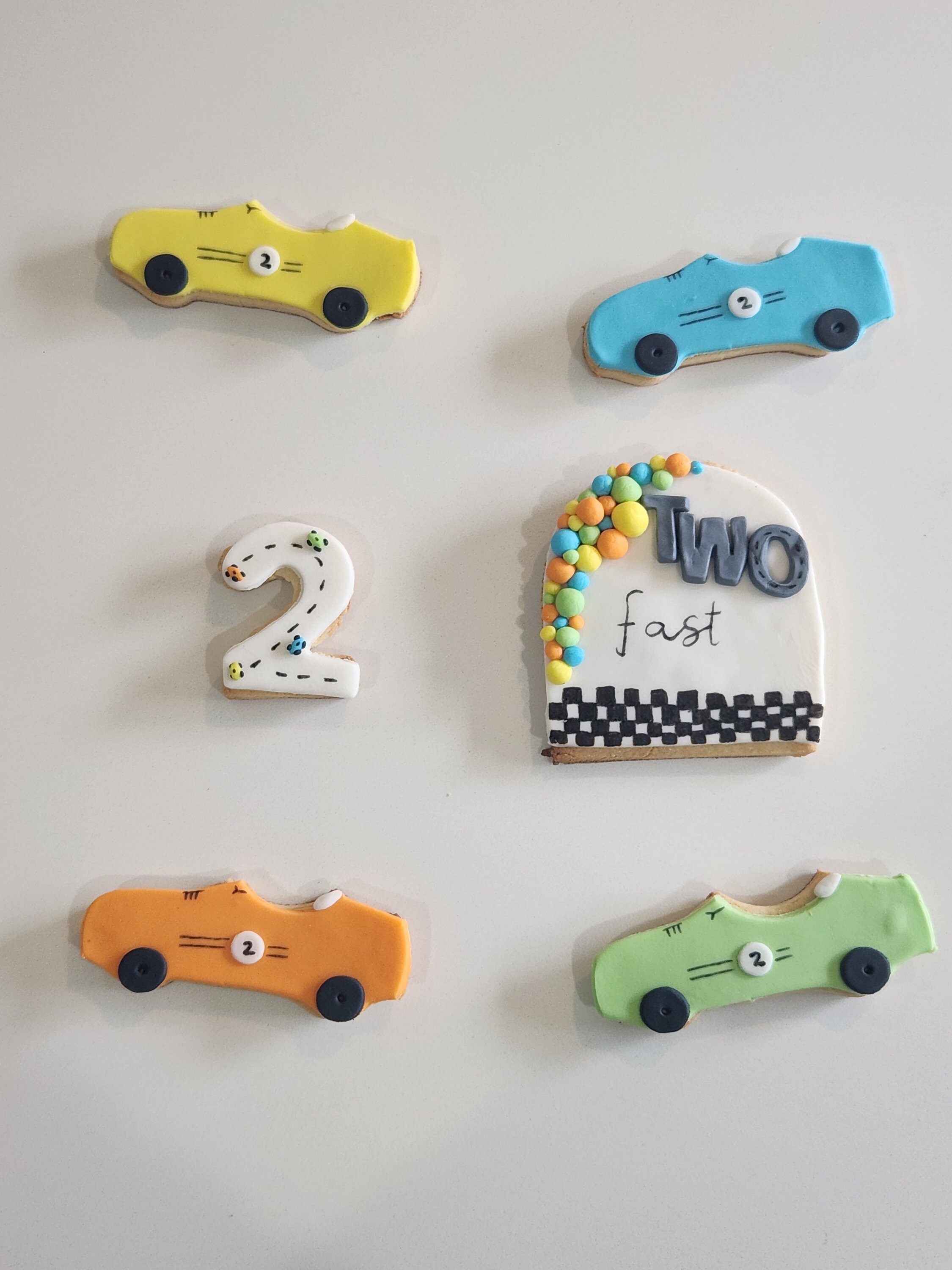 Race Car Fondant Cookies, Race Car Birthday, Ready Set Go Toppers ...