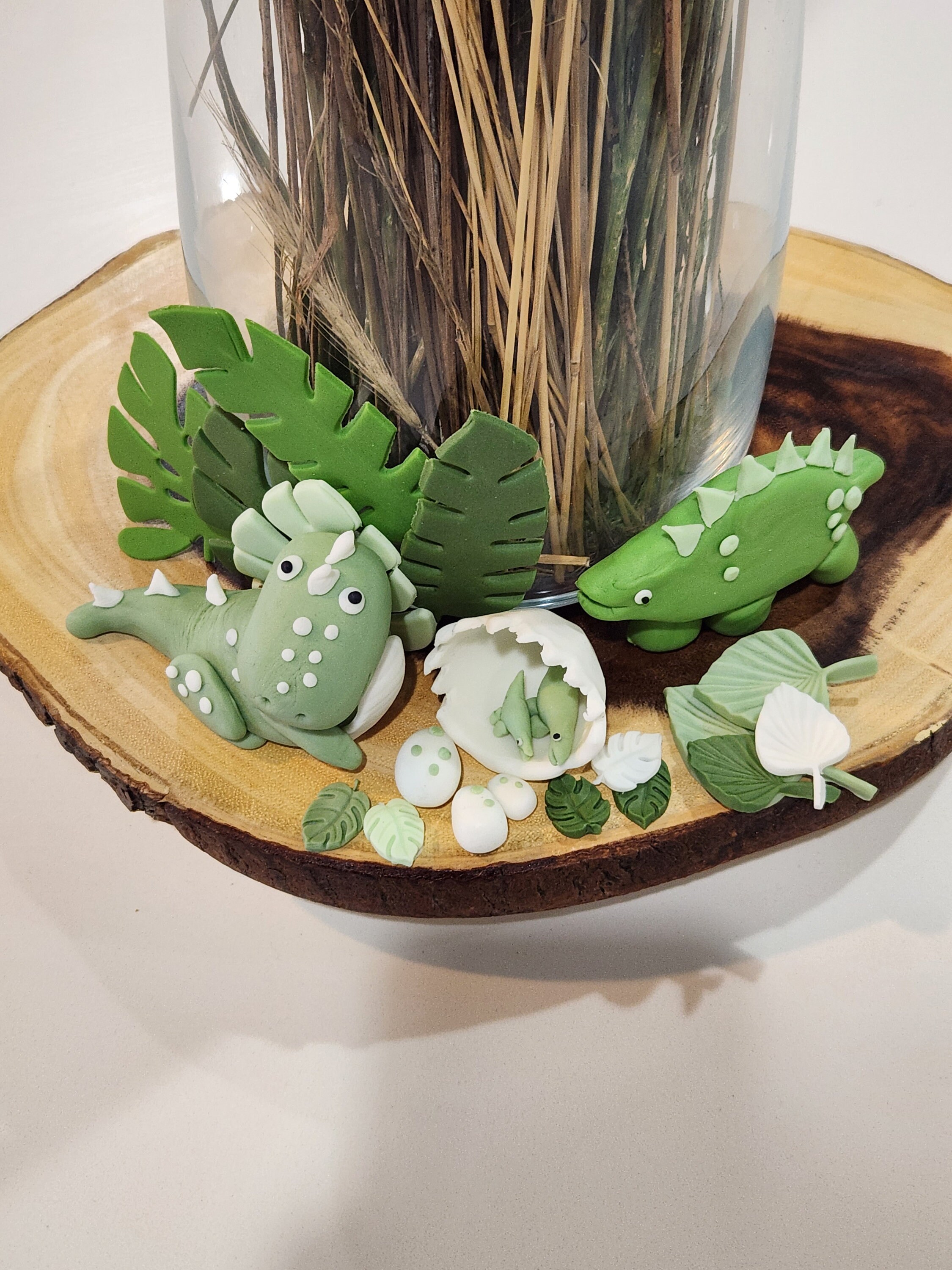 Dinosaur Fondant Cake Topper, Dino Fondant Cake Topper, Dinosaur Themed ...